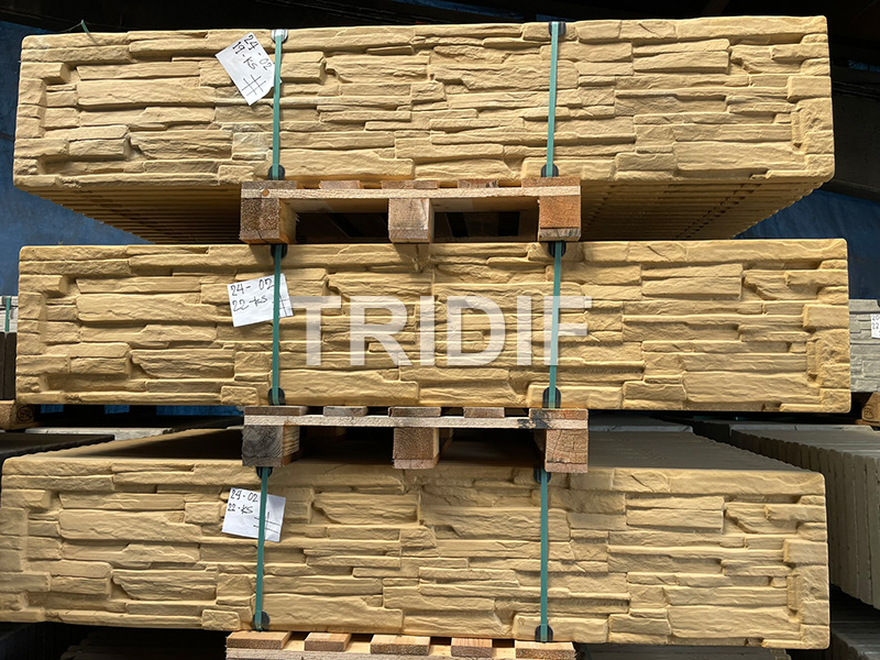 Prémium litý betonový plotový dílec - štípaný kámen – výška 40 cm ...